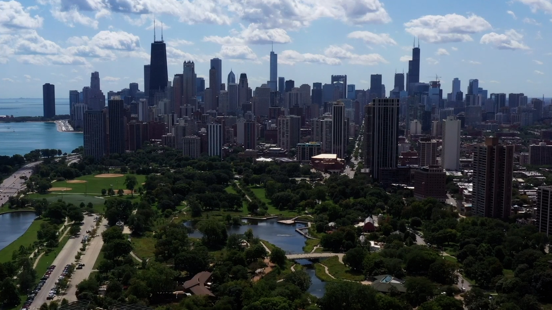 Widoki Chicago z drona