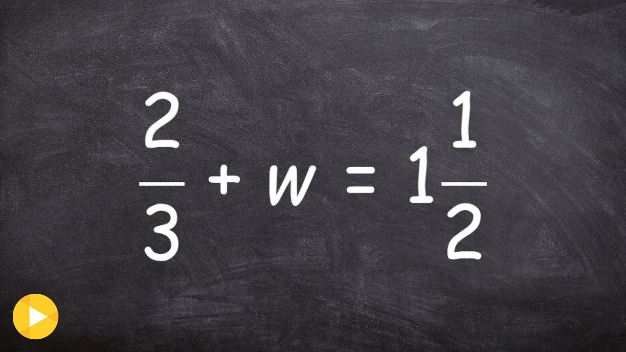 Solving a one-step equation with a mixed number