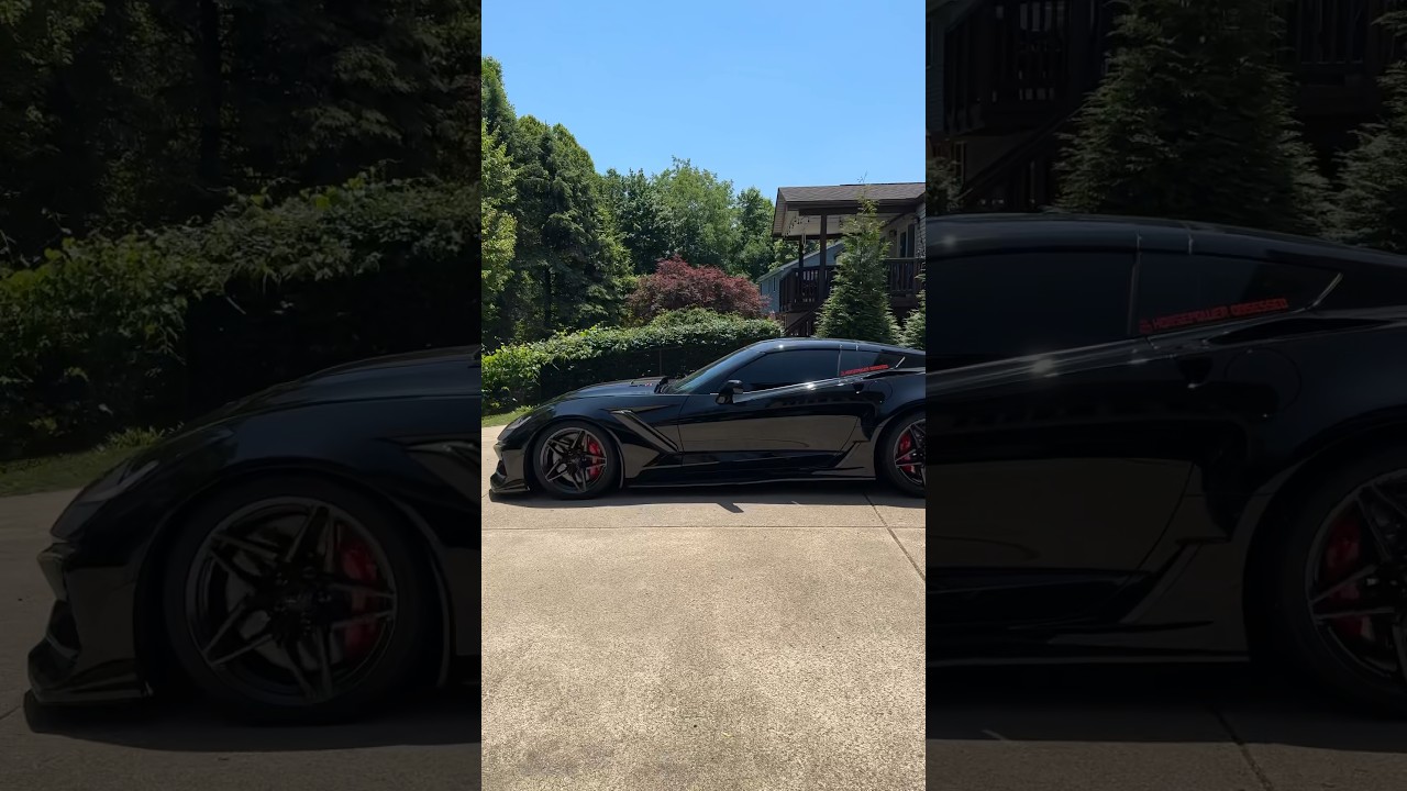 The beastly C7 Corvette ZR1 coming out of its hole 😈