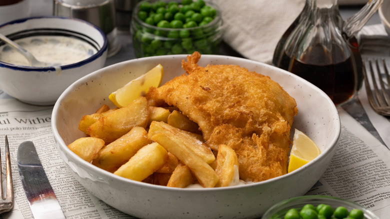Golden beer-battered fish and chips recipe