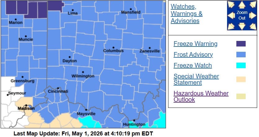 Could Ohio see snow in May? What forecasters say about Arctic blast