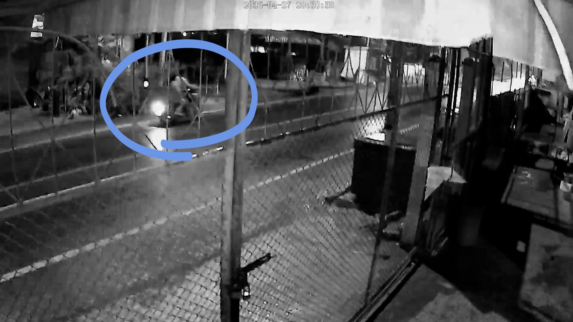 Riders narrowly avoid falling utility pole in violent storm