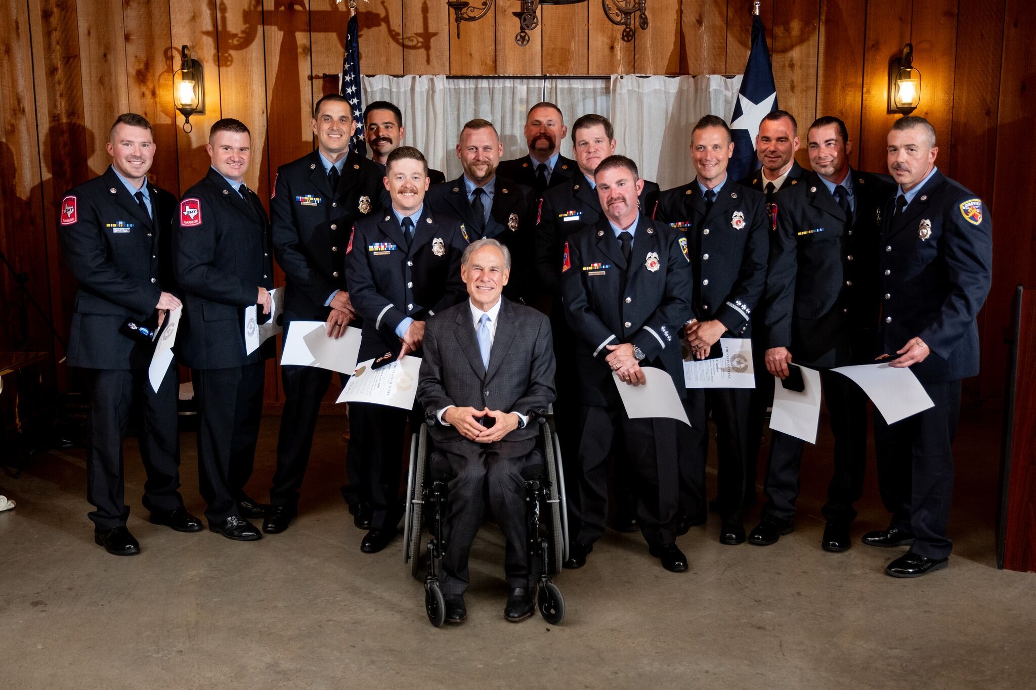 Gov. Greg Abbott honors Longview firefighters at annual awards ceremony