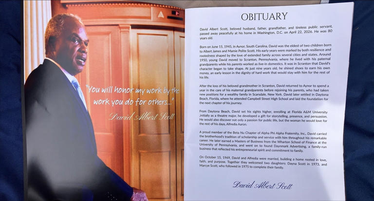 Rep. David Scott honored in memorial service at Georgia Capitol