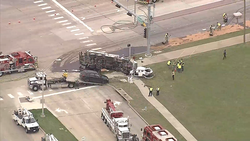 Cleanup continues in Plano after an oil tanker crash sends fuel into a ...