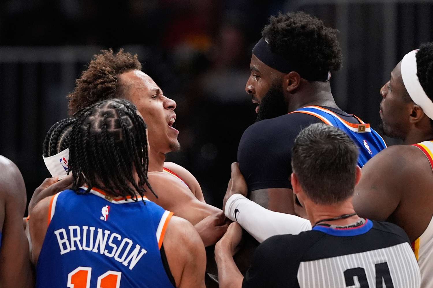 Knicks-Hawks playoff game descends into chaos with wild brawl as ...