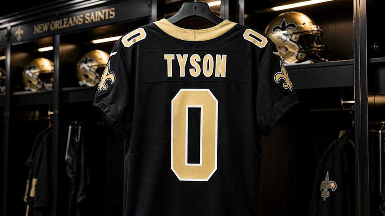 Jordyn Tyson will wear No. 0 with New Orleans Saints