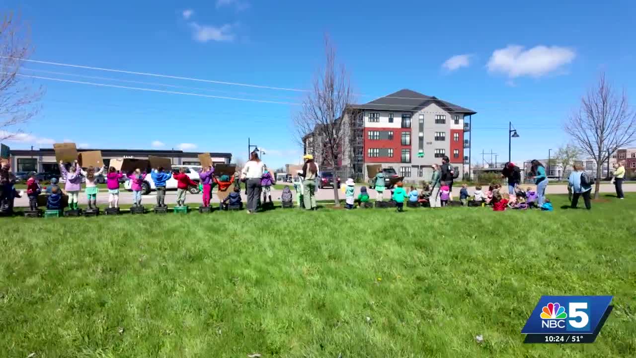Preschoolers at Sensations in Learning learn about Green Up Day