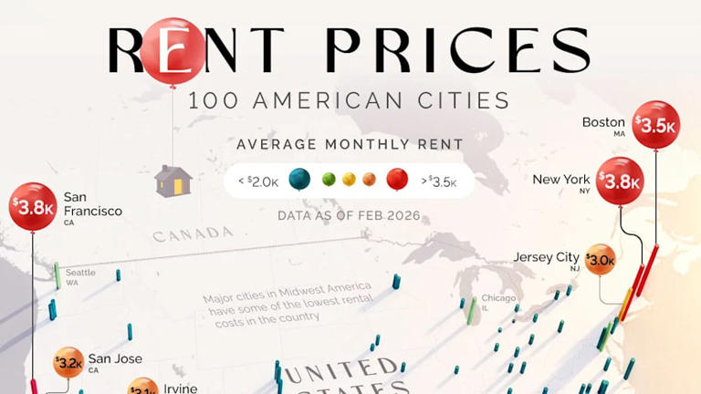 These US cities have the highest (and lowest) rents – see the map