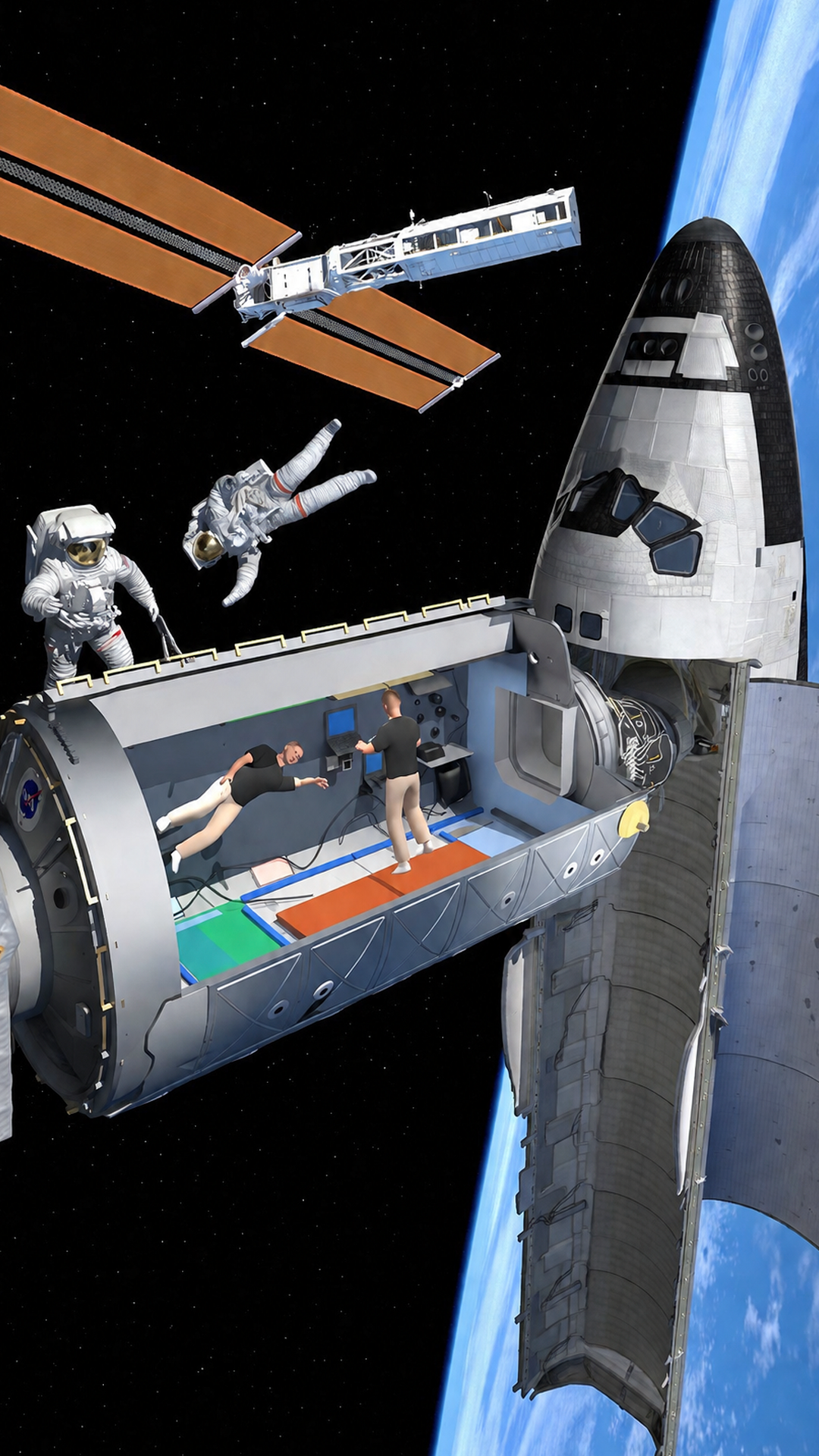 Building the space station truss (and the solar panel tear)