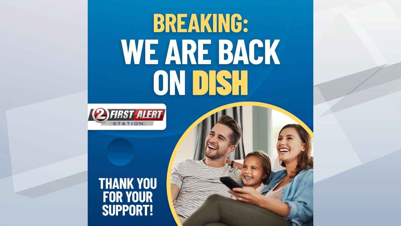 WBAY returns to DISH lineup after new agreement between DISH and Gray Media