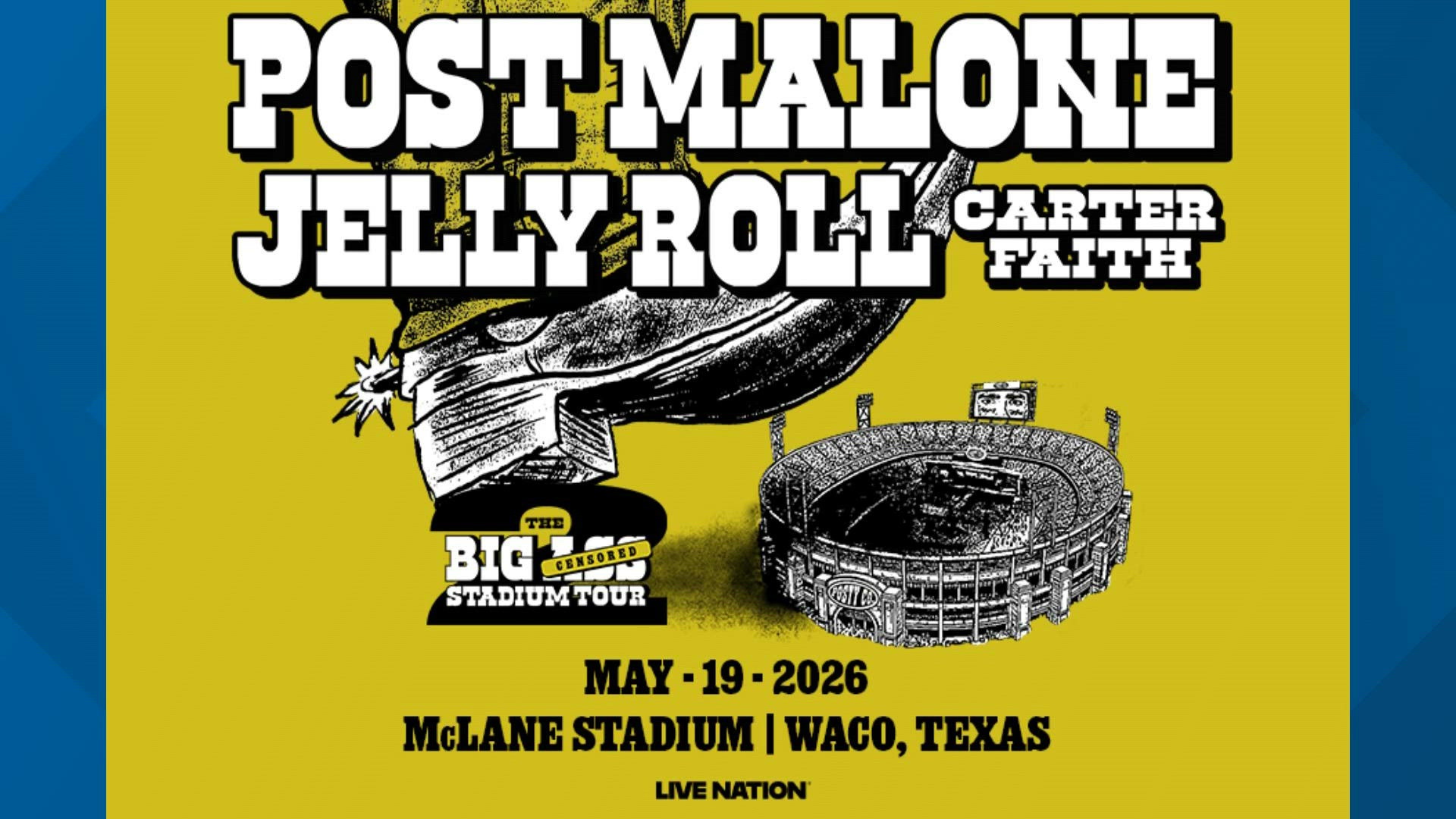 Post Malone, Jelly Roll concert in Waco canceled