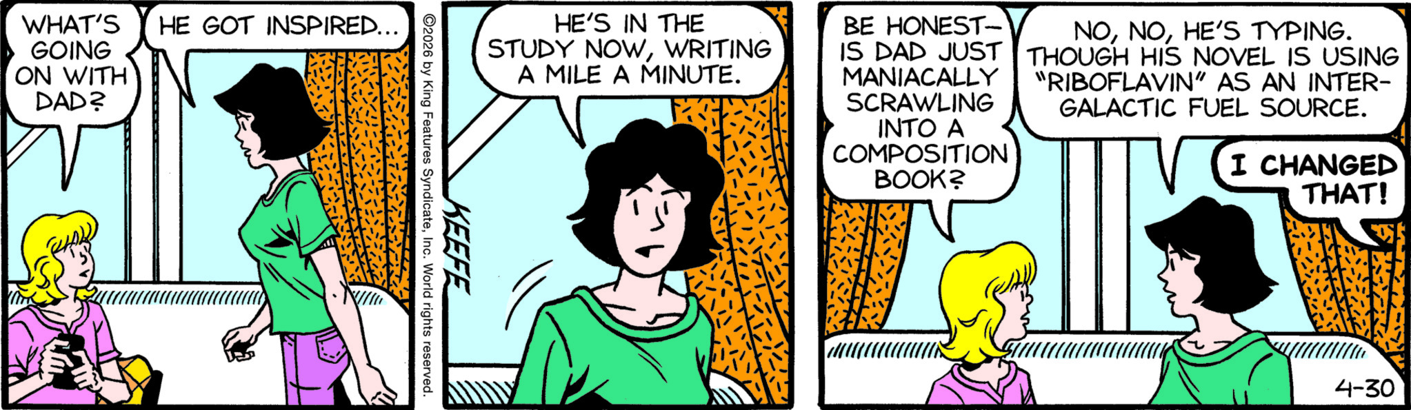 Sally Forth by Francesco Marciuliano; drawn by Jim Keefe