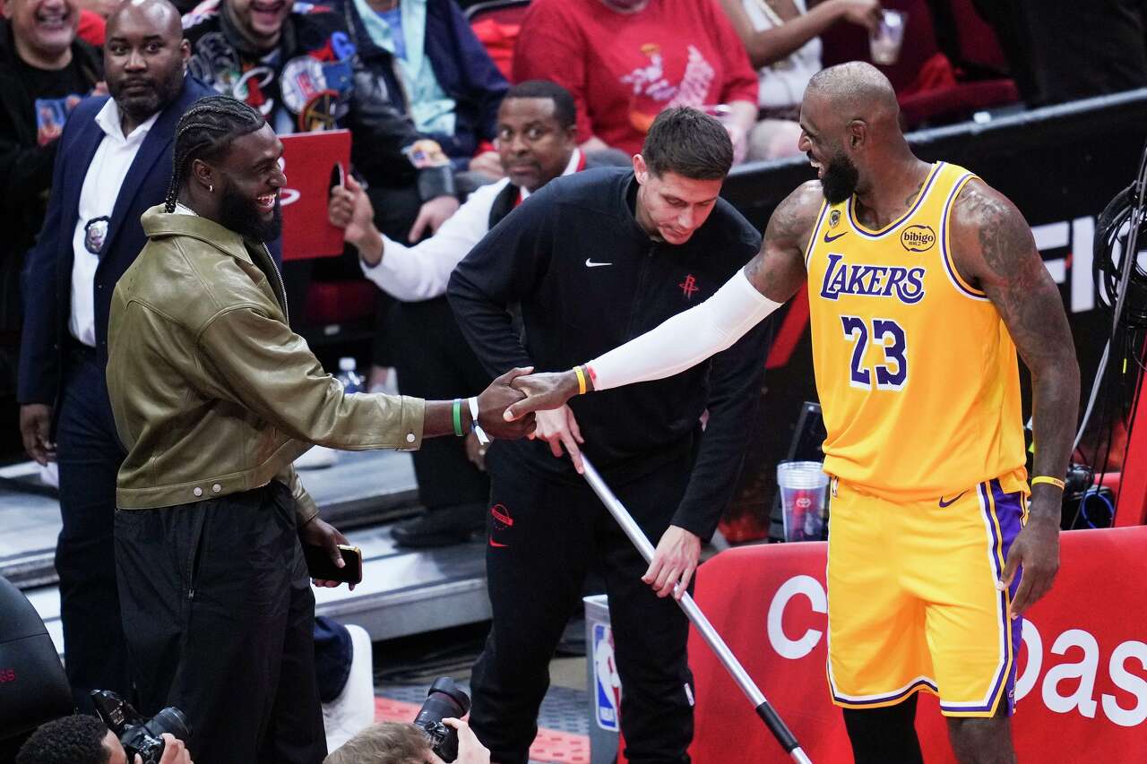 Inside LeBron James' run-in with Texans star Will Anderson Jr. at ...