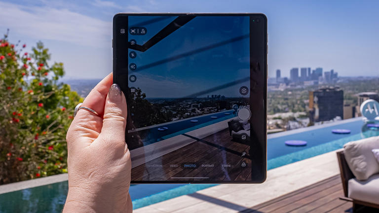 I checked out the Motorola Razr Fold and its hinge feels a little creaky