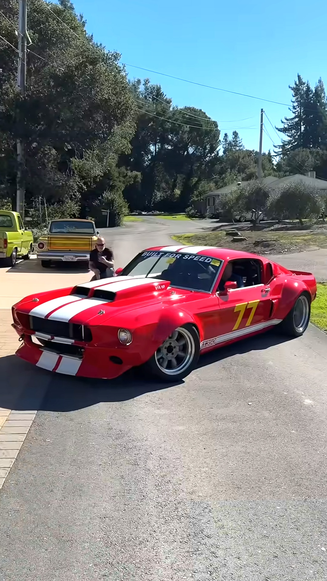 Classic Mustang powered by an 800 HP NASCAR engine