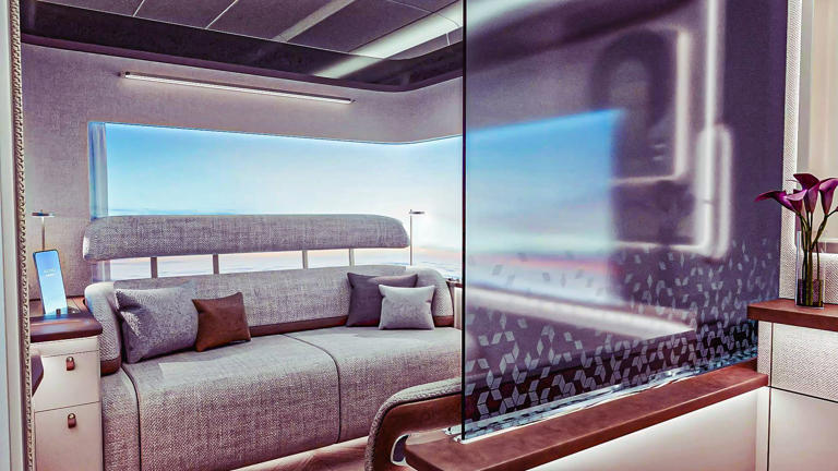 Insanely modern: Inside the Airbus A350-1000's secret double-bed first ...