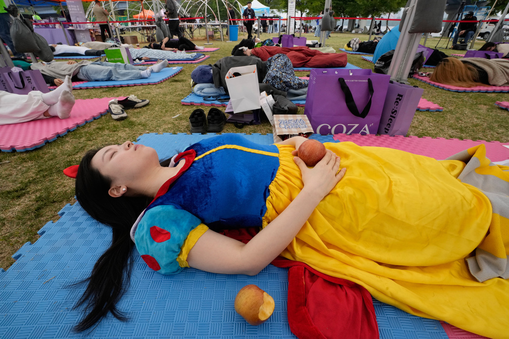 Sleep takes center stage at Seoul's Han River nap competition, in photos