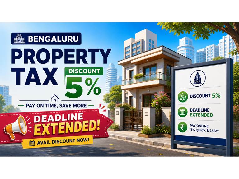 Pay full Bengaluru property tax by May 31, 2026 and get 5% rebate as ...
