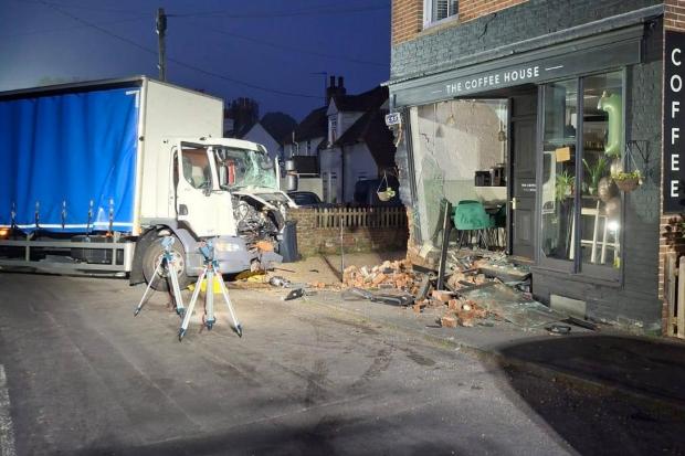 Lorry crashes into shop