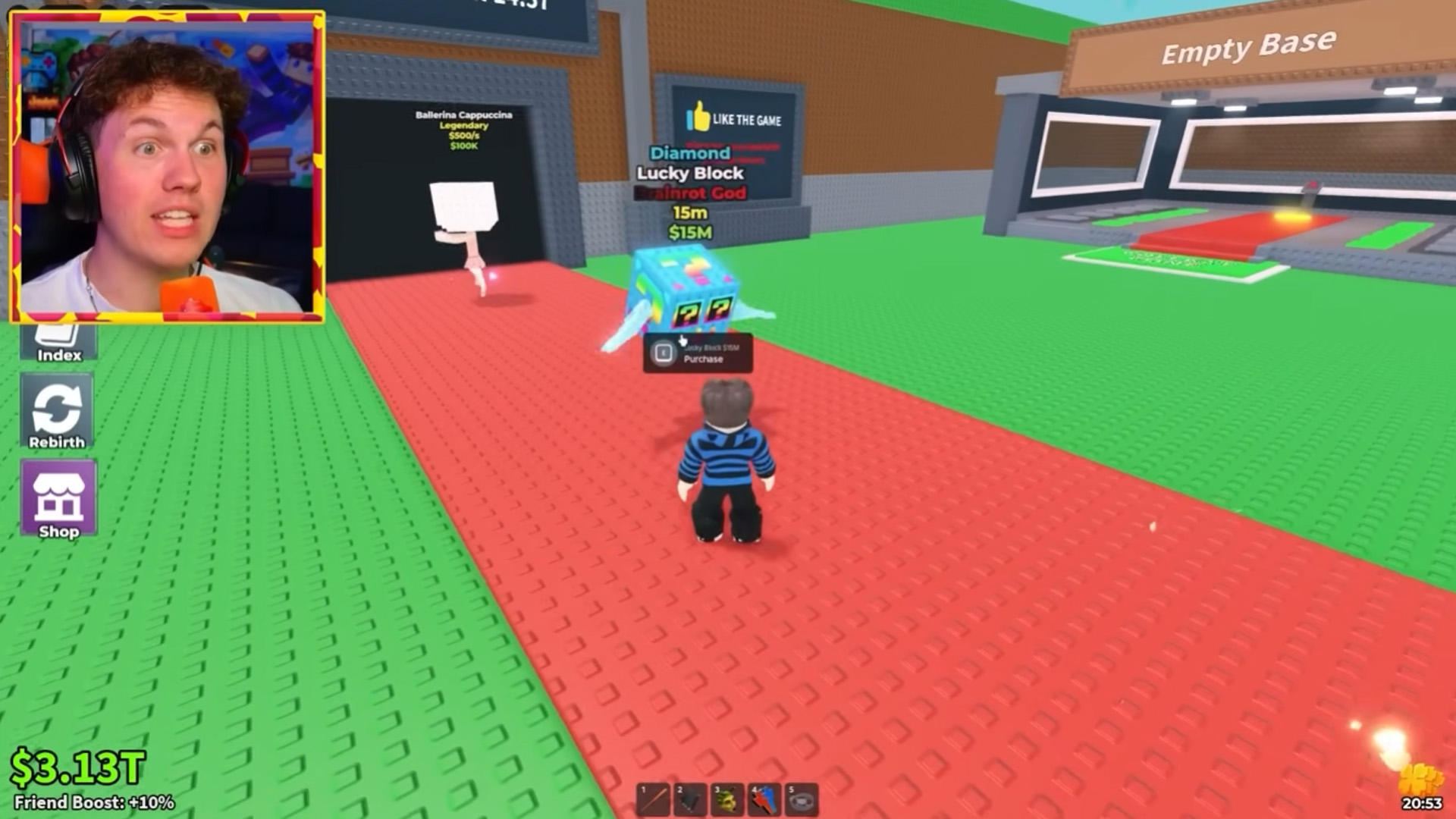 Jeg testede Max Luck-funktionen i Roblox Steal a Brainrot
