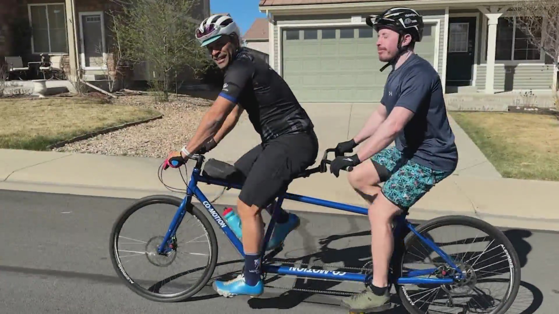 Vet who lost eyesight in suicide attempt biking 1K miles