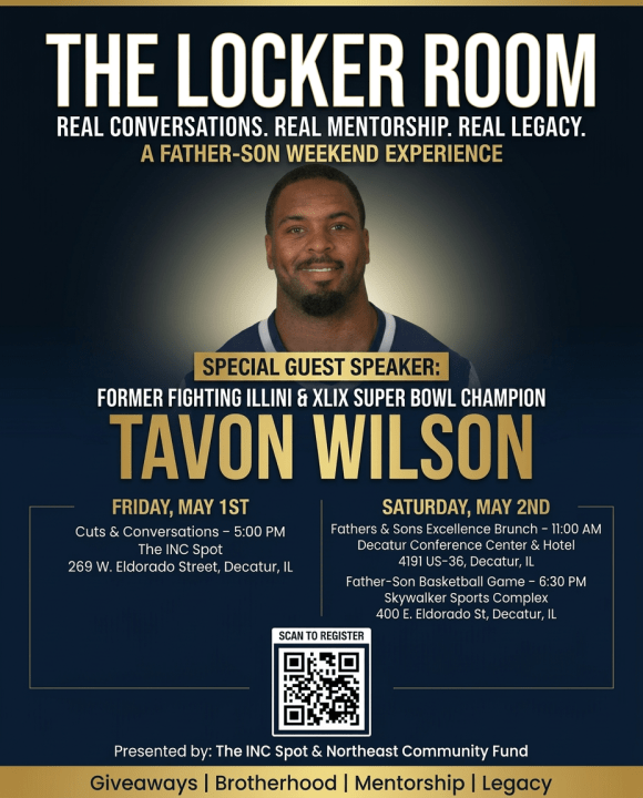 Former Illini, NFL defensive back in Decatur for father-son weekend