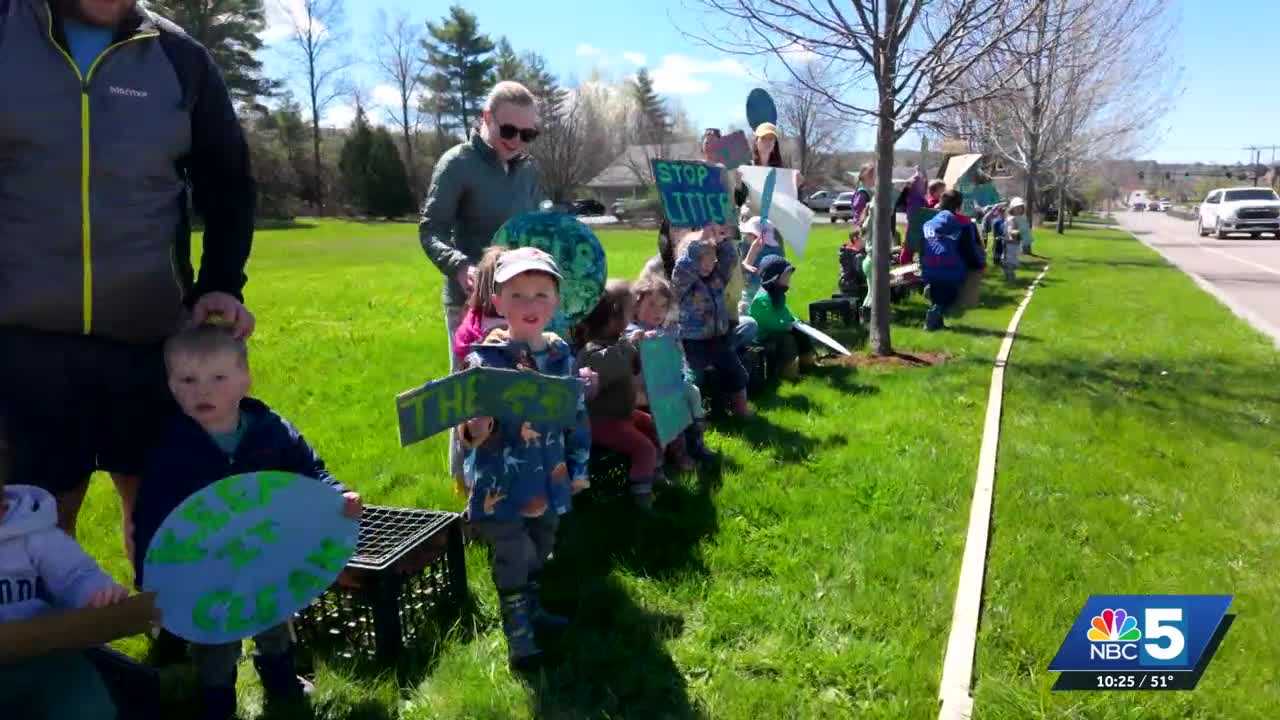 Preschoolers at Sensations in Learning participate in Green Up Day