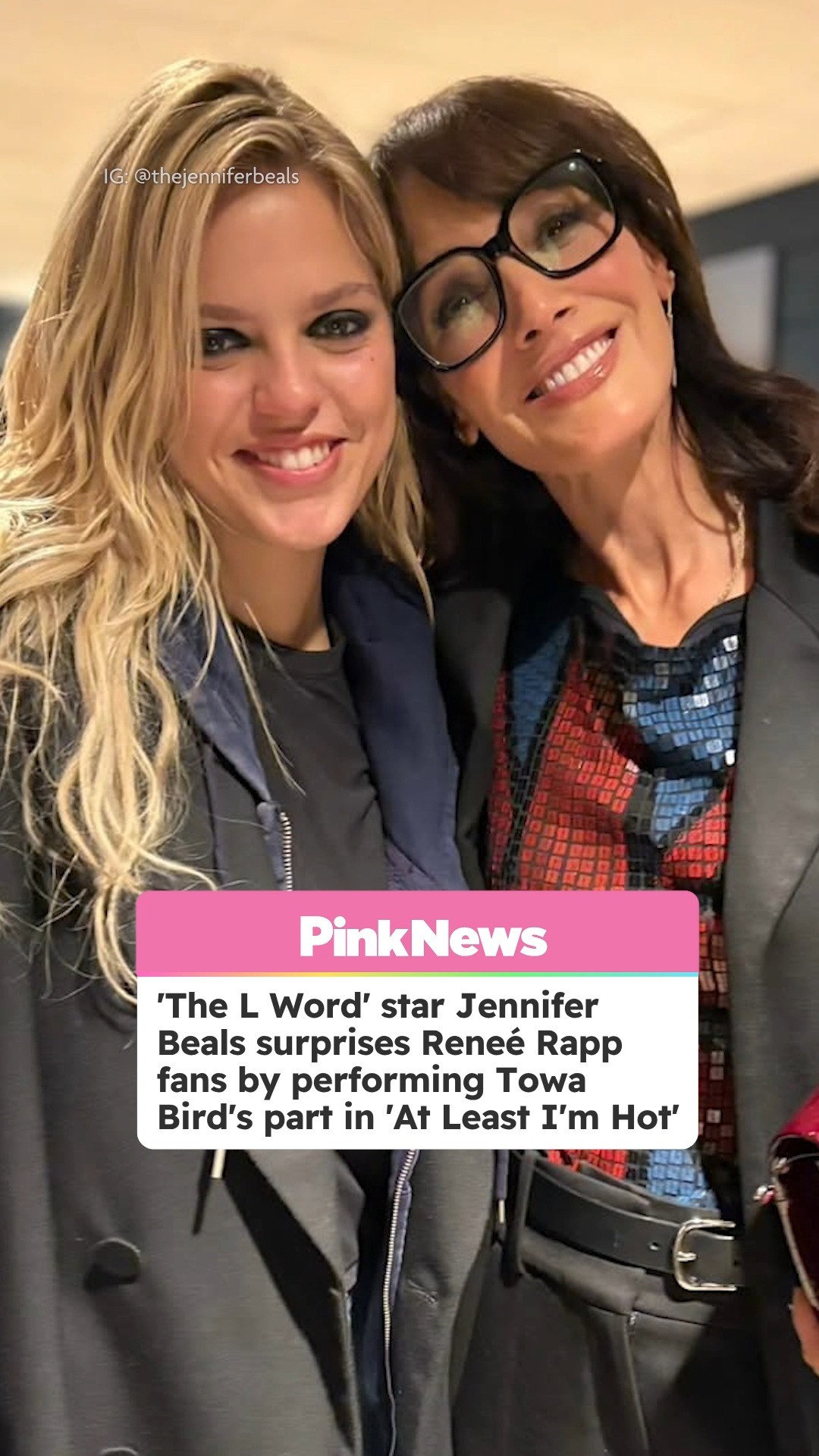 Jennifer Beals surprises Reneé Rapp fans, sings girlfriend's song from ...