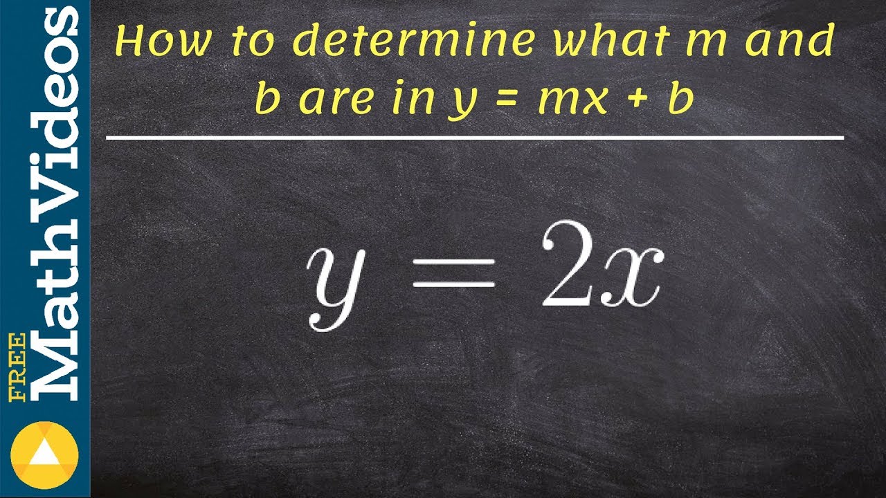How to determine what m and b are in y = mx + b