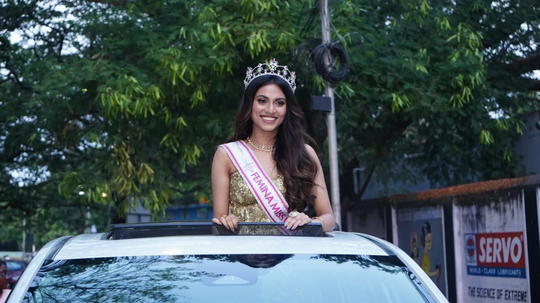 Chennai rolls out a royal welcome for Sree Advaita, Femina Miss India ...