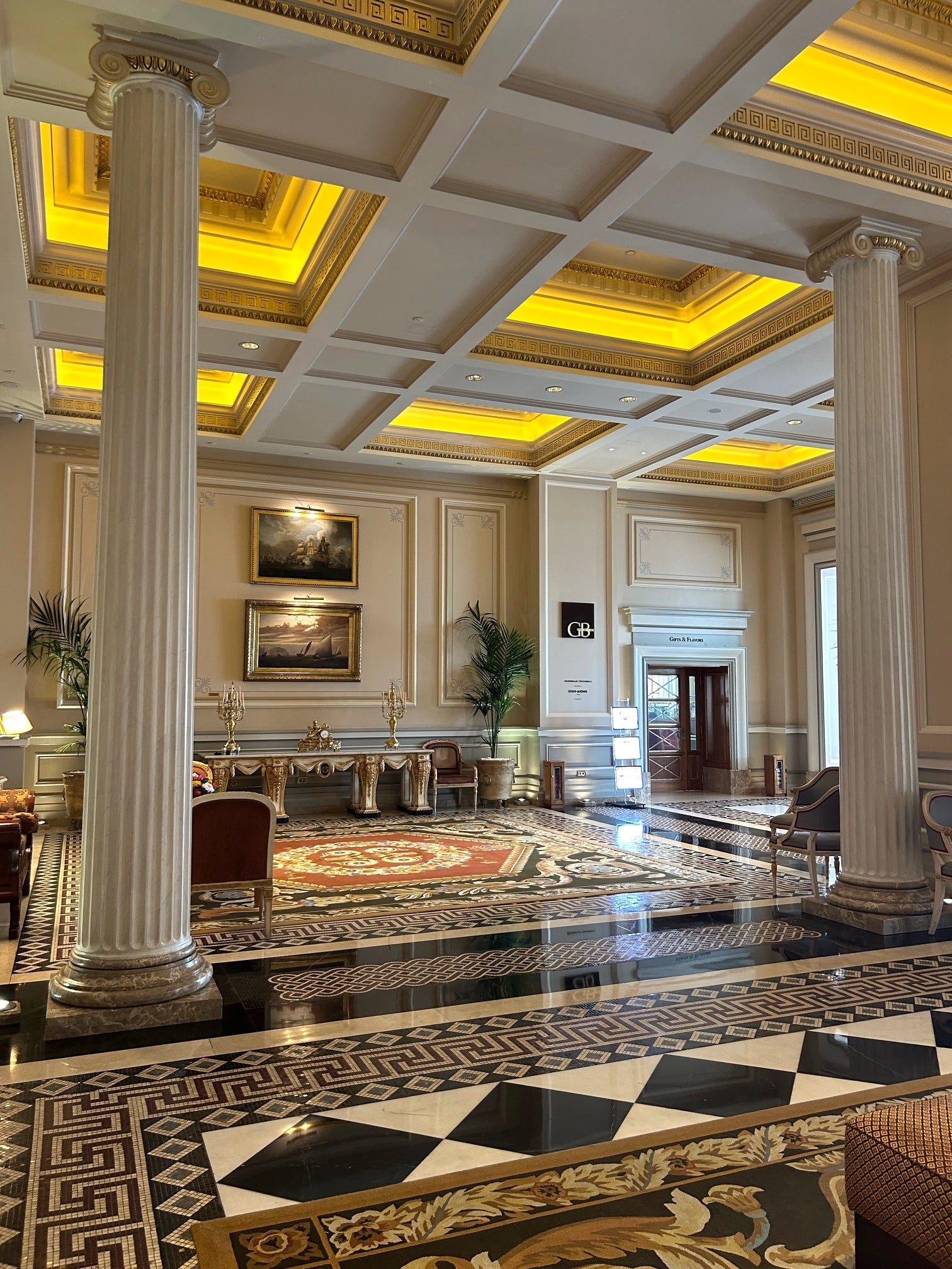 I stayed at the most famous hotel in Athens. Its rooftop restaurant ...