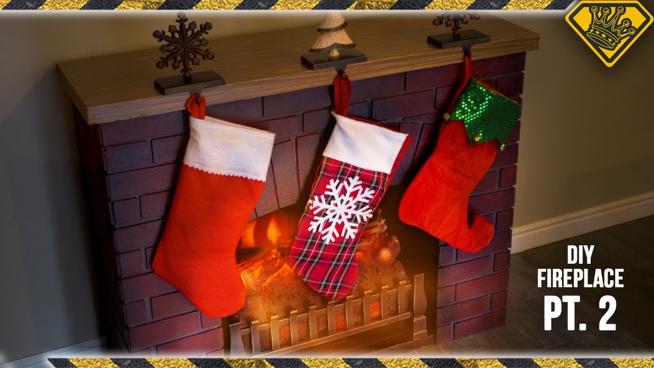 How to finish building a realistic foam fireplace for home