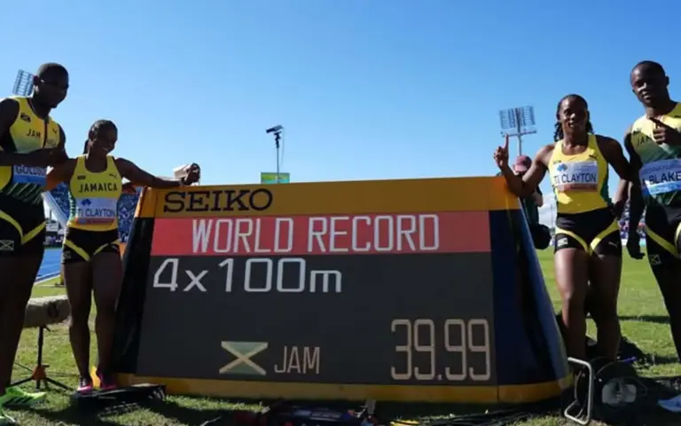 Jamaica breaks mixed 4x100m relay world record