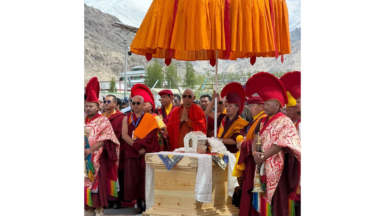 Leh hosts sacred Buddha relics; PM Modi highlights spiritual milestone