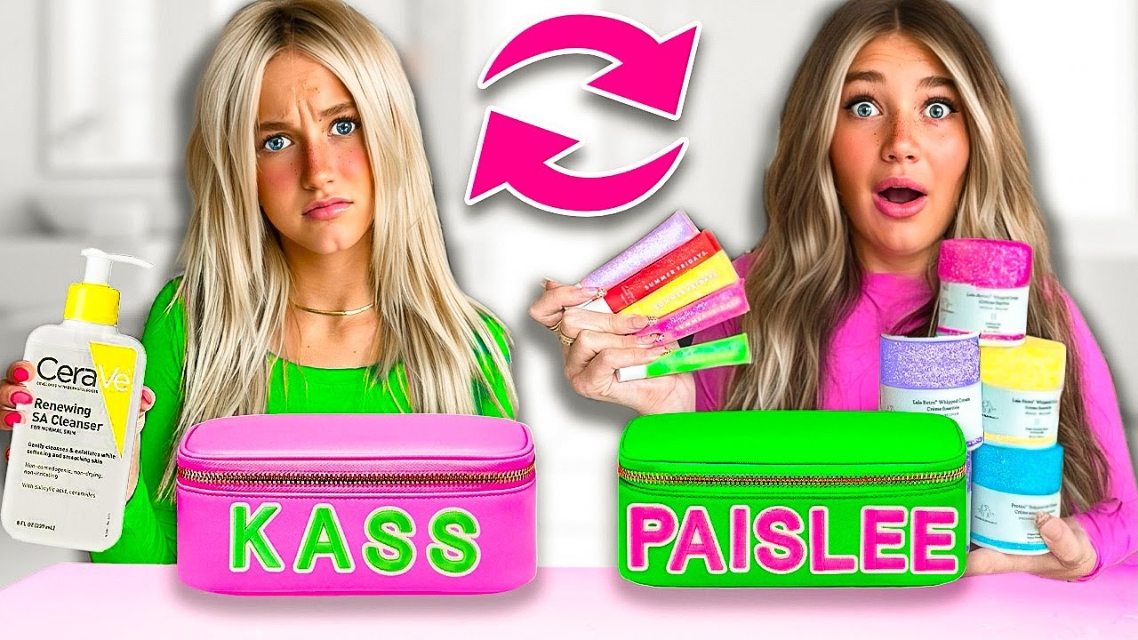 i SWAPPED makeup bags with my 13yr old SiSTER! *Sephora Kid!*