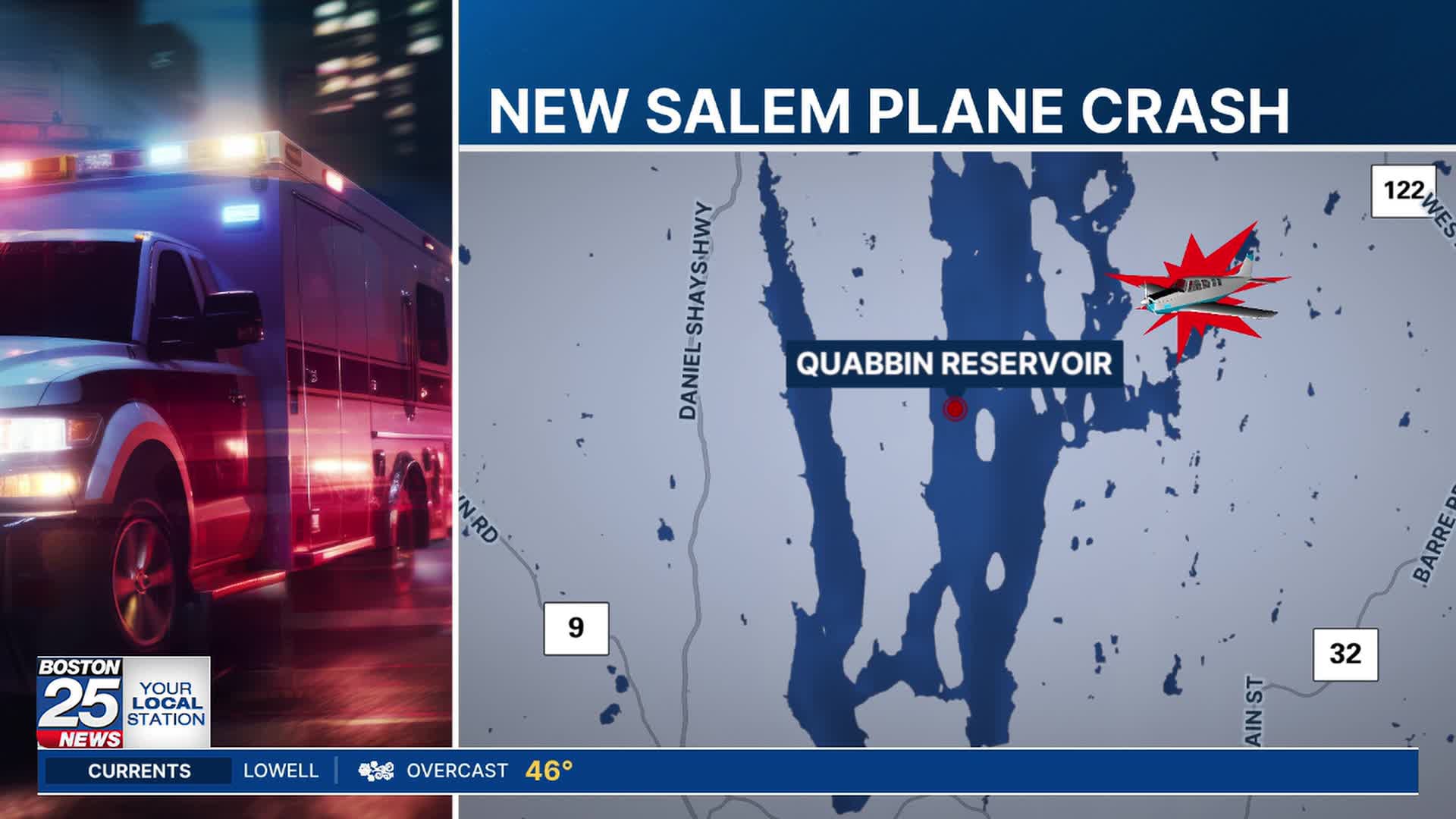 Pilot transported to the hospital after plane crashes in New Salem