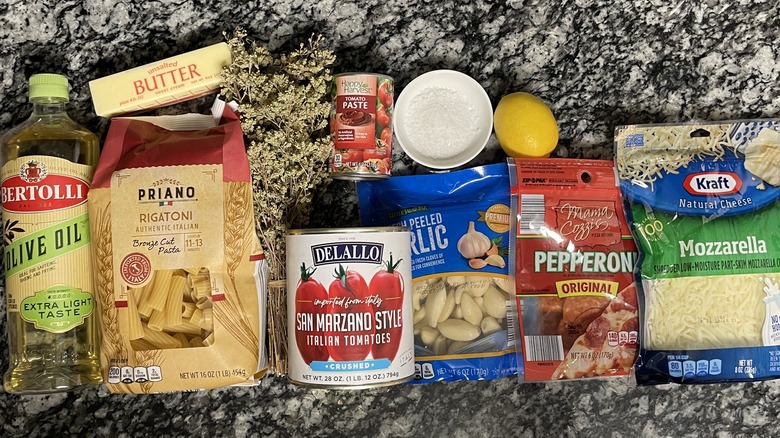 Pepperoni lovers pizza pasta recipe