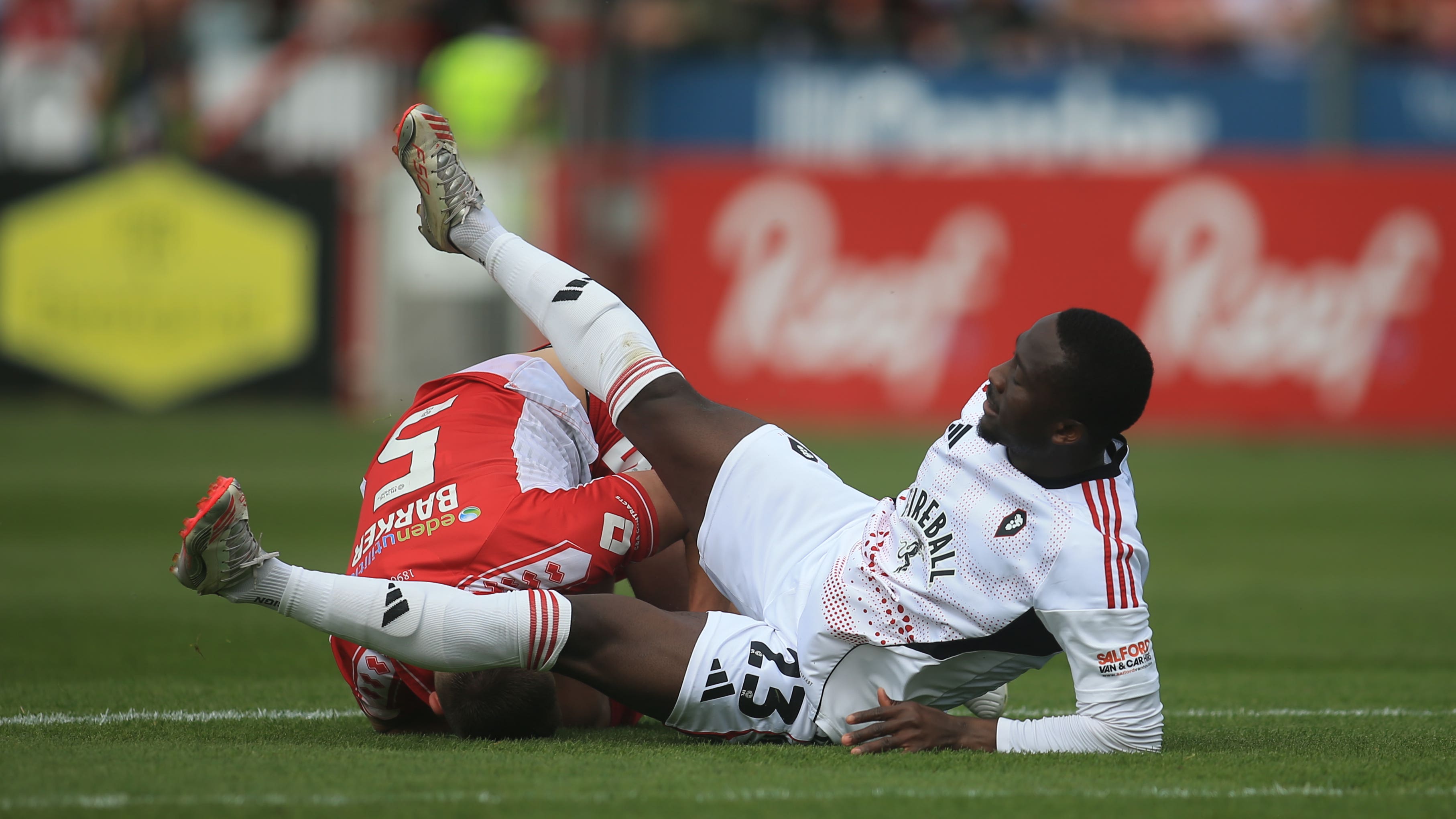 Salford blow automatic promotion chance as draw secures Crawley’s survival