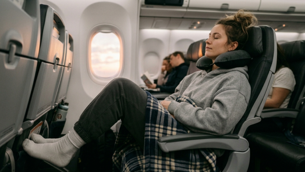 7 tips for sleeping better on a plane, according to flight attendants