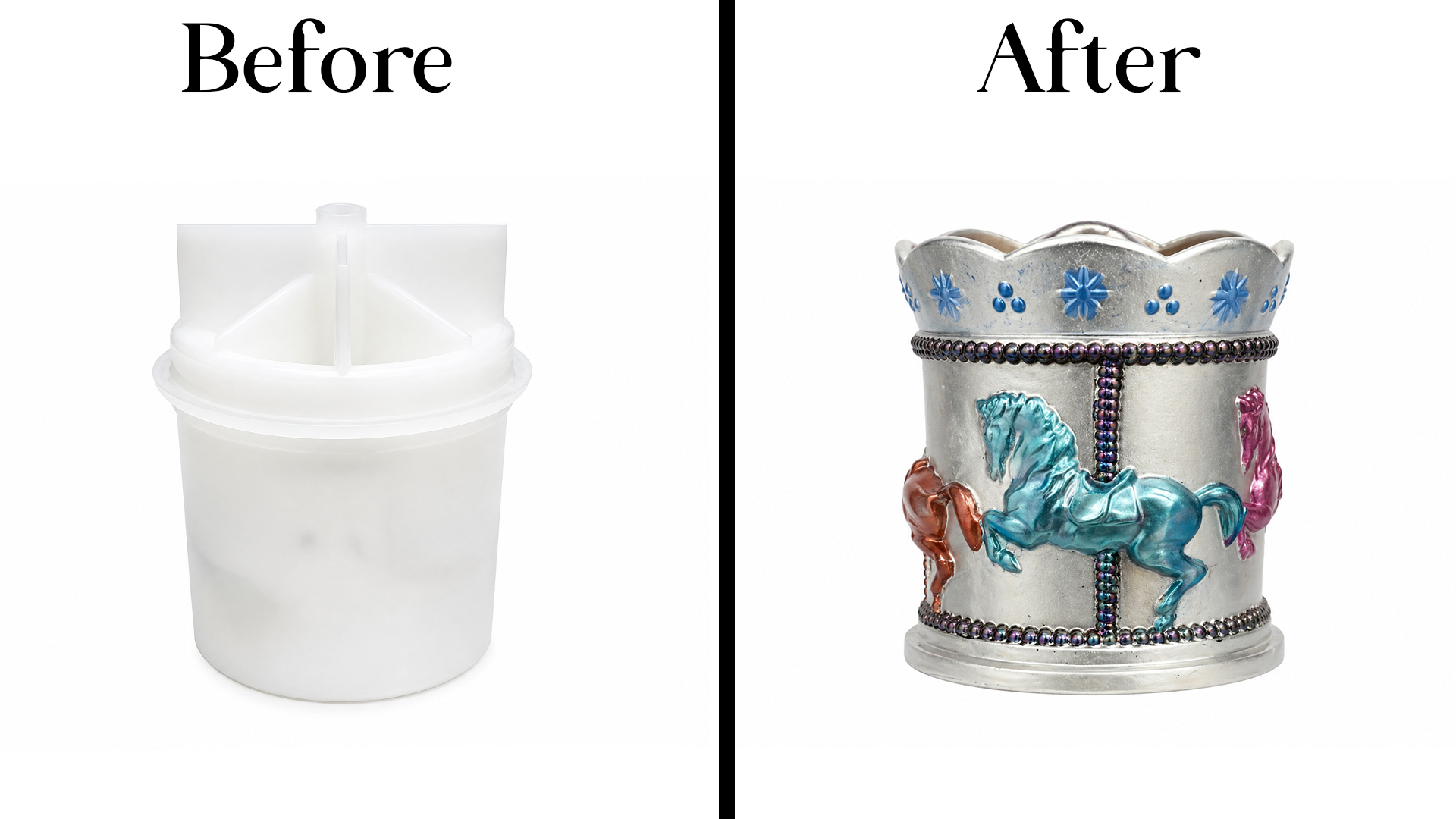 What happens when this is removed from a resin mould
