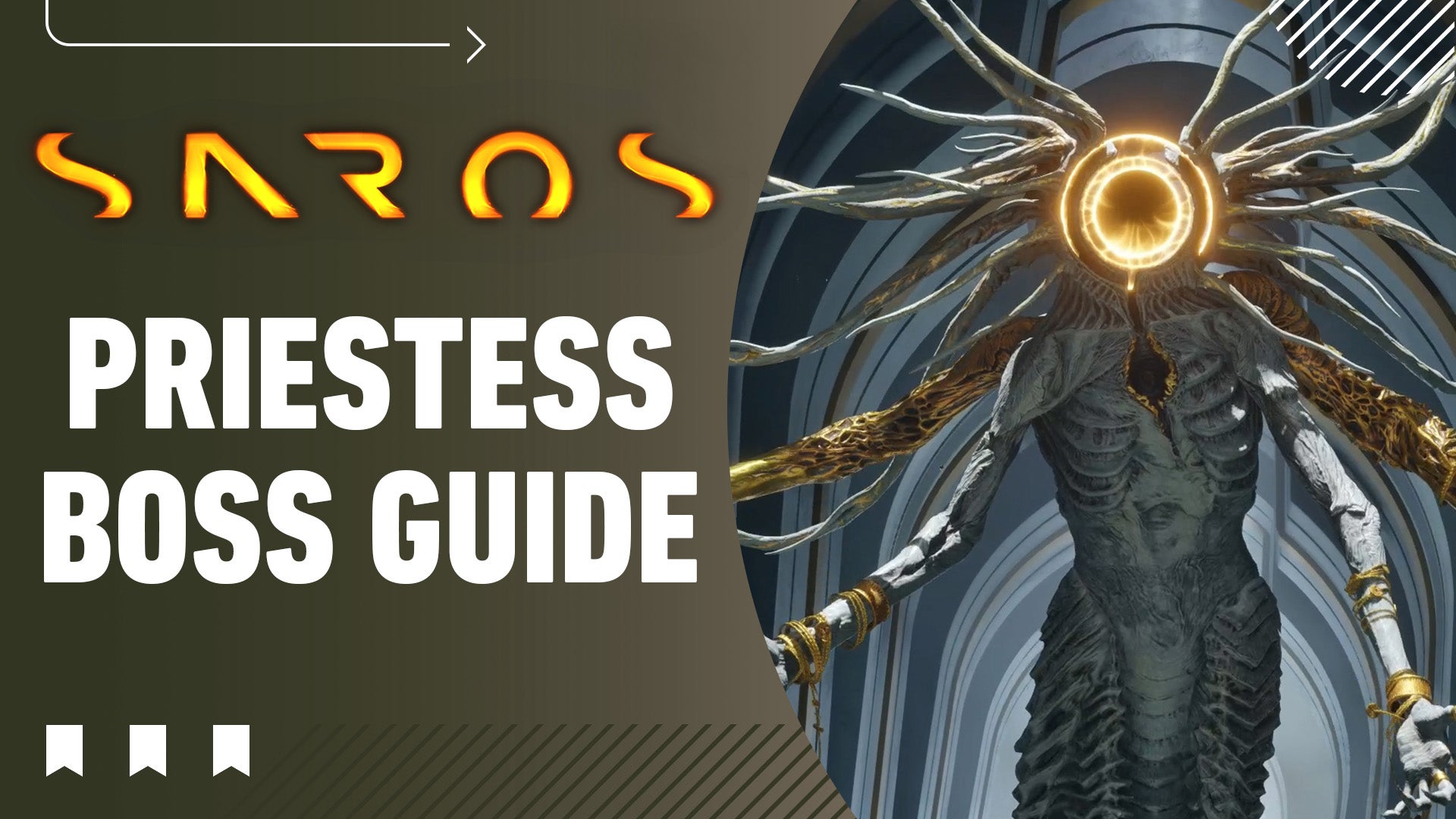 Saros: Priestess boss fight gameplay