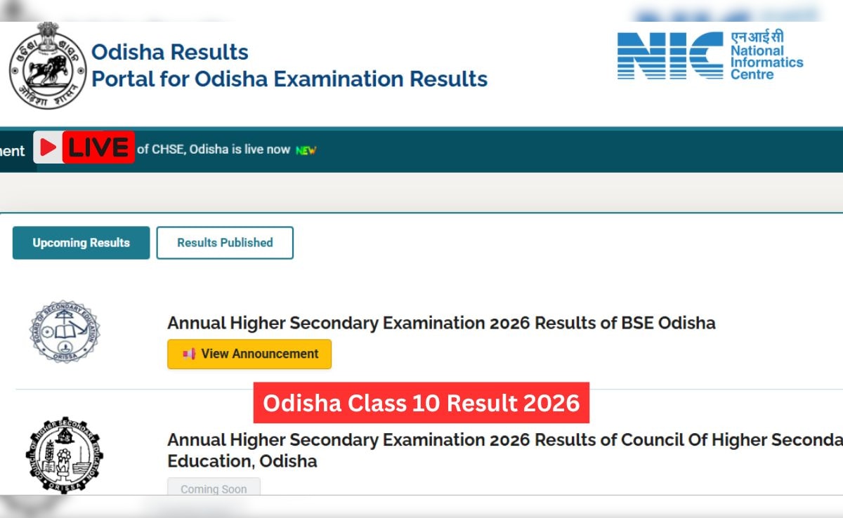 BSE Odisha 10th result 2026 live: AHSC Madhyama marksheet out today at ...
