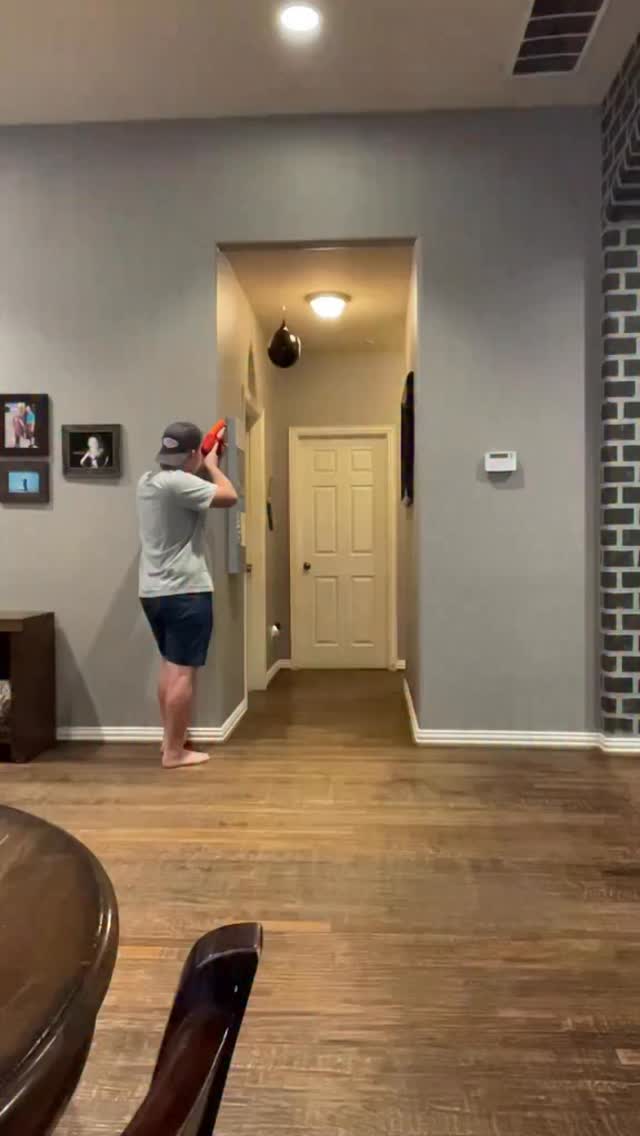 Dad is home