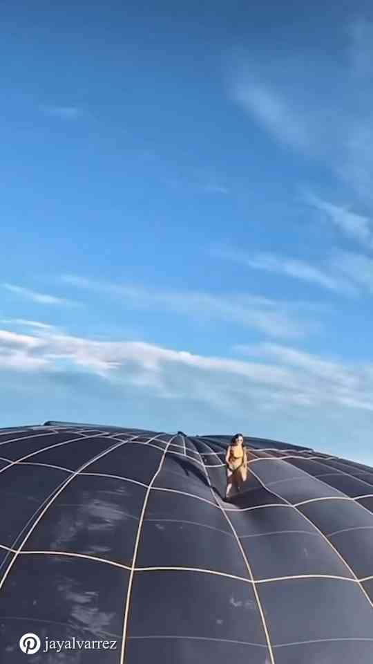 Stepping off the edge of a hot air balloon offers a surreal contrast to ...
