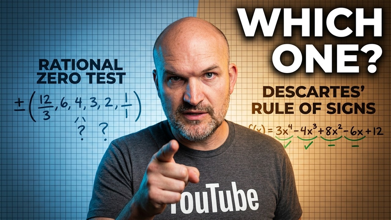 Rational zero test vs Descartes rule of signs