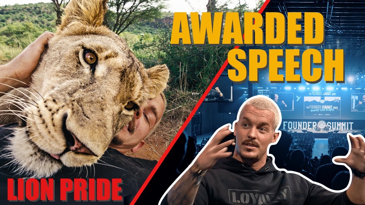 Dean Schneider wins speech of the year award. A life between lions