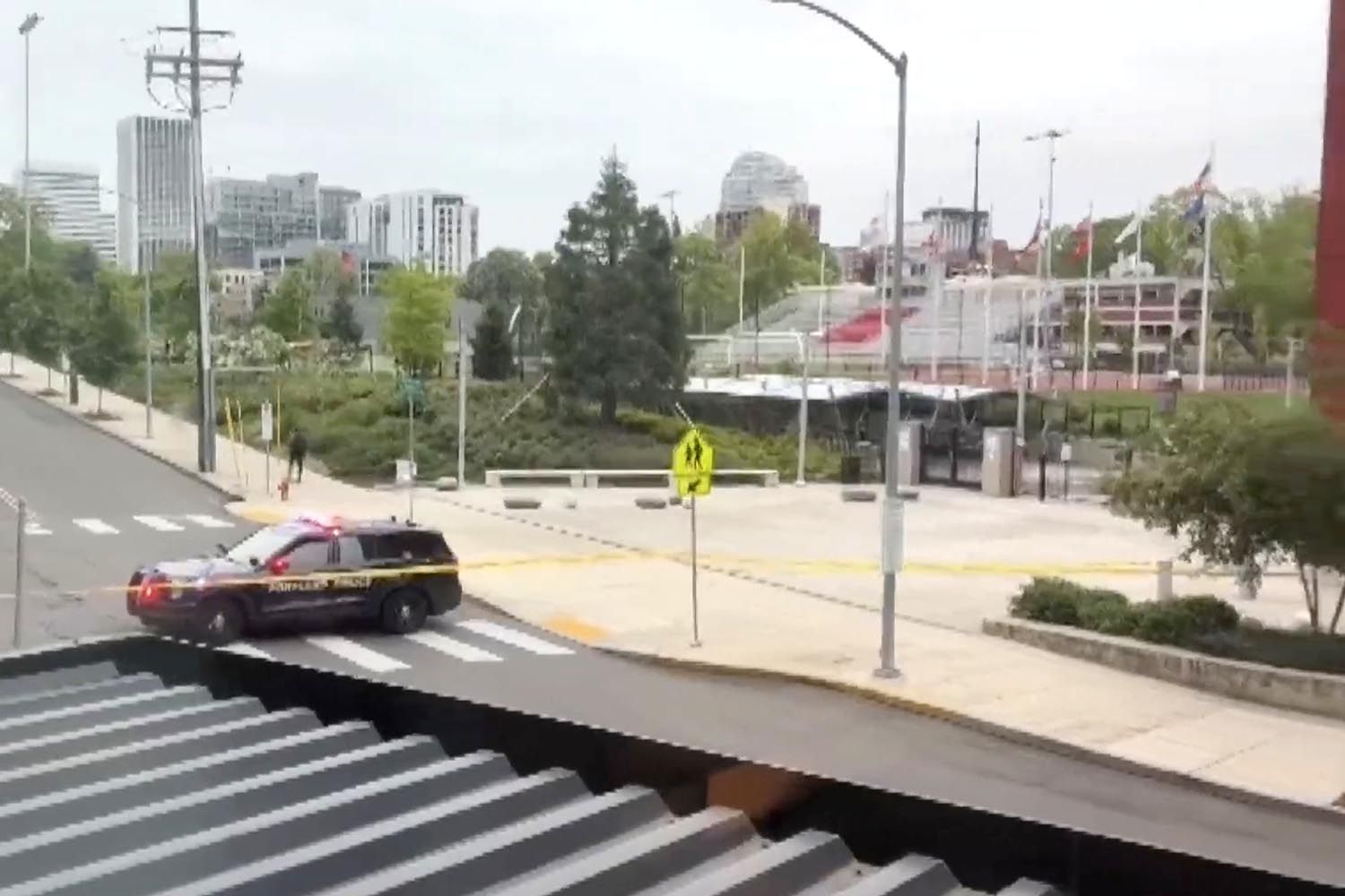Person, believed to be a former employee, dies after plowing car full ...