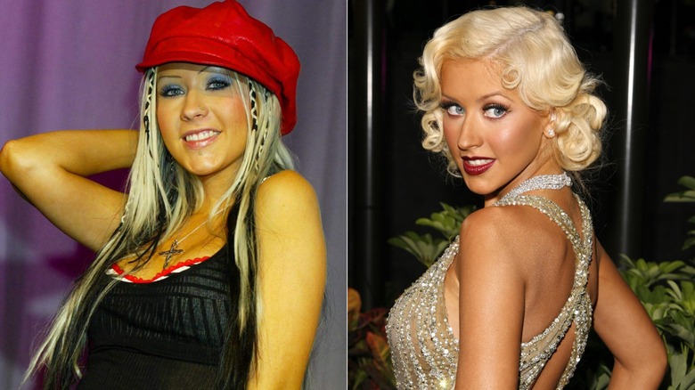 Christina Aguilera took a bold hair swing with baby bangs & a bubble bob
