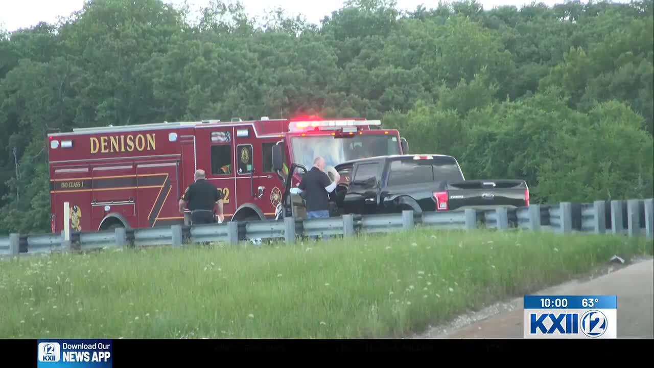 70-year-old man dies after Denison rollover crash